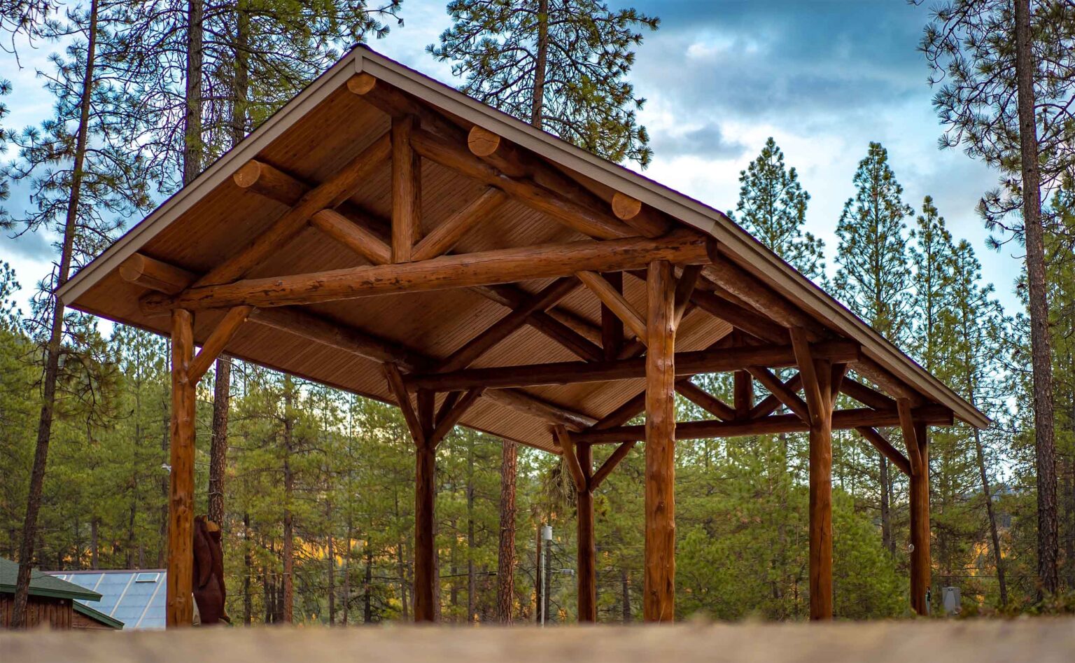 Custom Log Pavilions & Gazebos | Meadowlark Log Homes